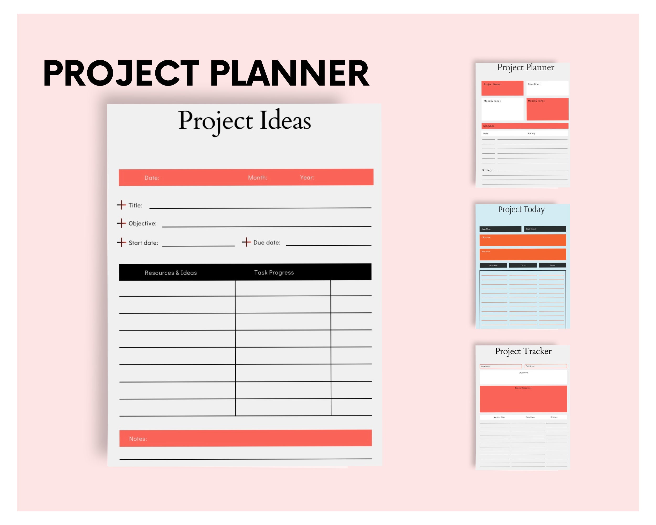 Project Printable, Planner Manager, Project Schedule, Template, Planner ...