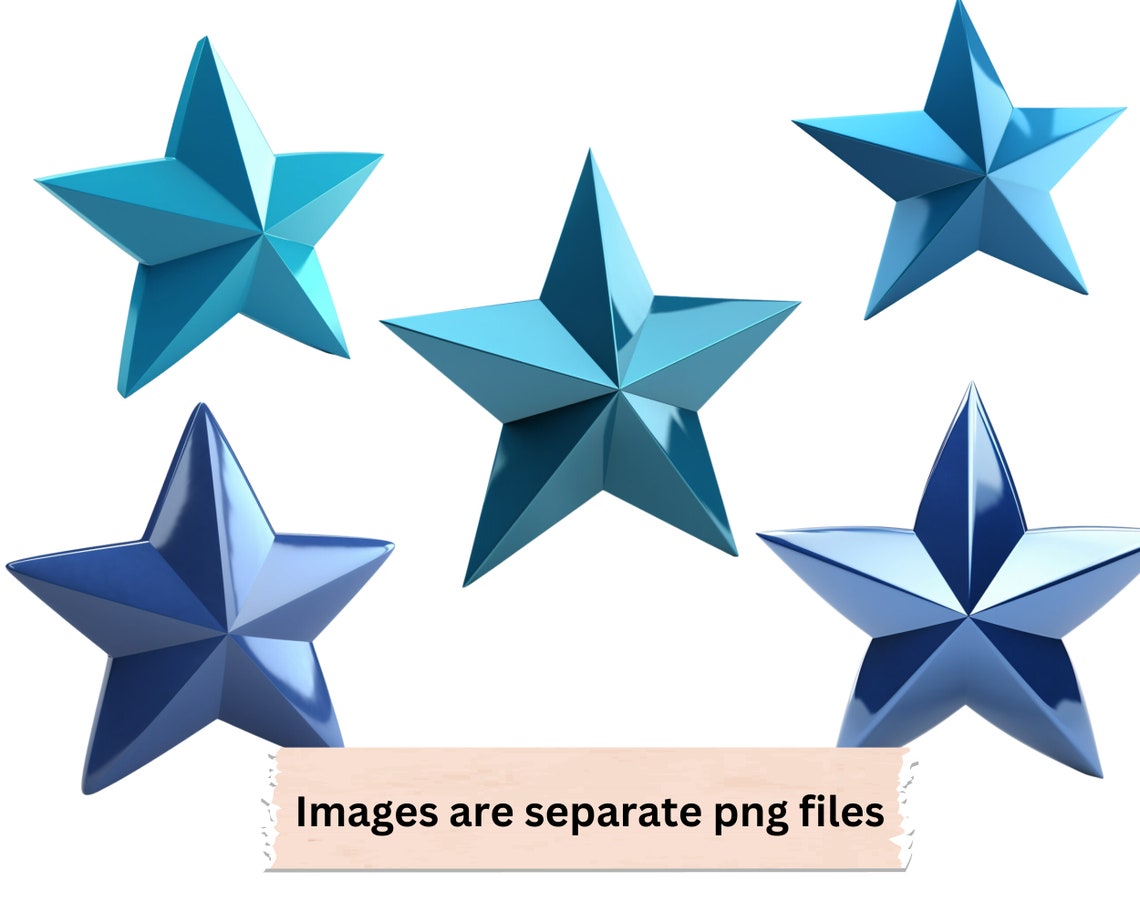 Blue Star Clipart Blue Star PNG Files Instant Download Commercial Use ...