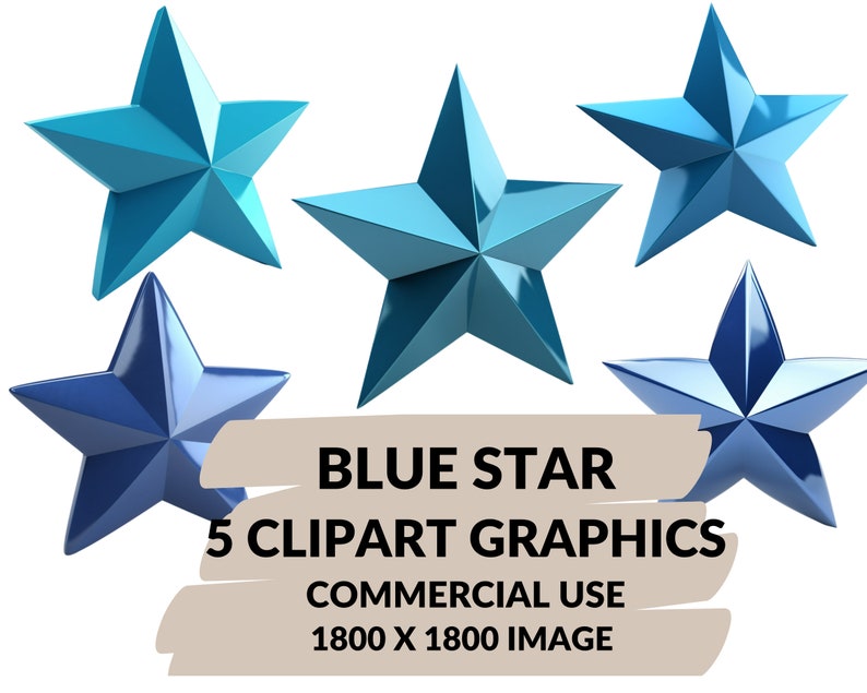 Blue Star Clipart Blue Star PNG Files Instant Download Commercial Use ...