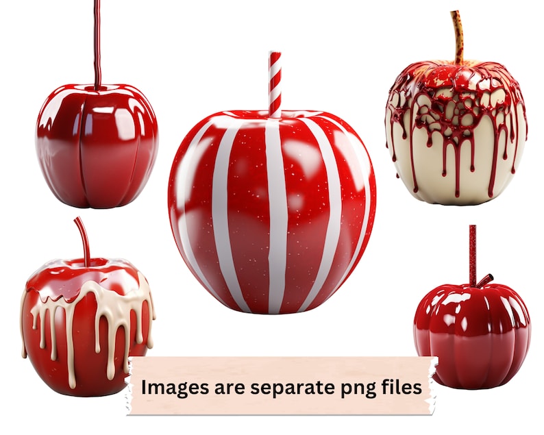 Candy Apple Clipart Candy Apple PNG Files Instant Download Commercial ...