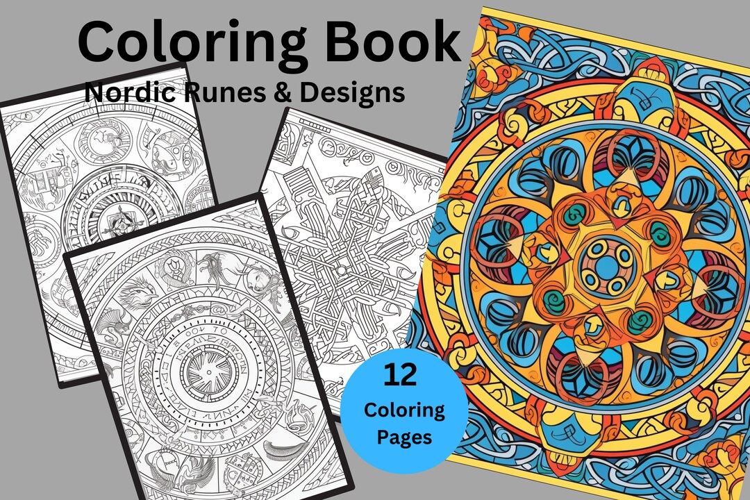 Nordic Runes and Designs Coloring Pages Coloring Pages Coloring Book ...