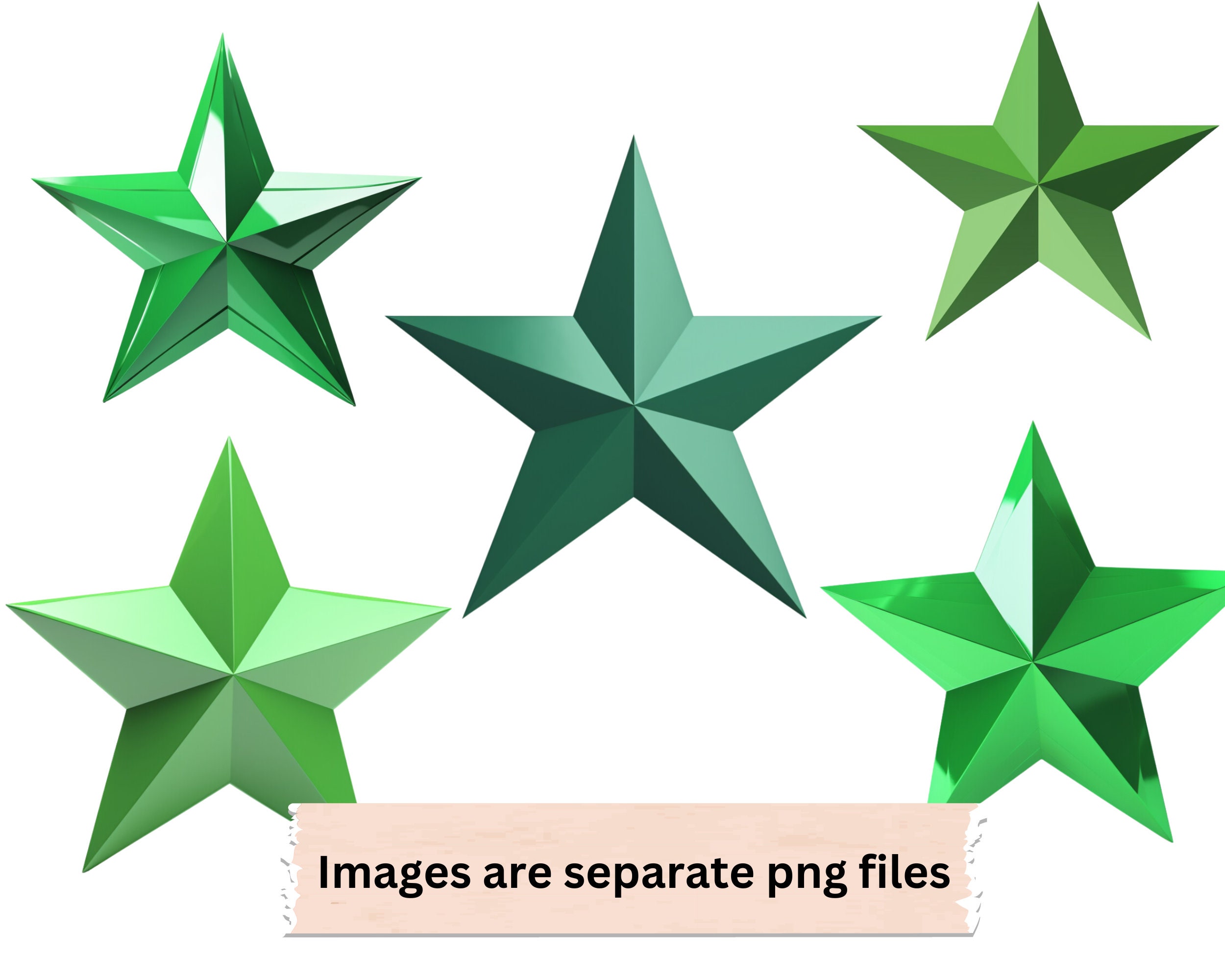 Green Star Clipart Green Star PNG Files Instant Download Commercial Use ...