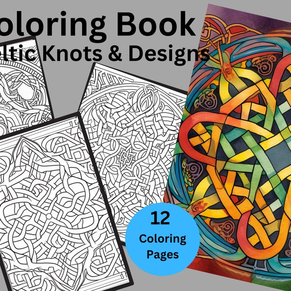 Celtic Knots Coloring Book - Etsy