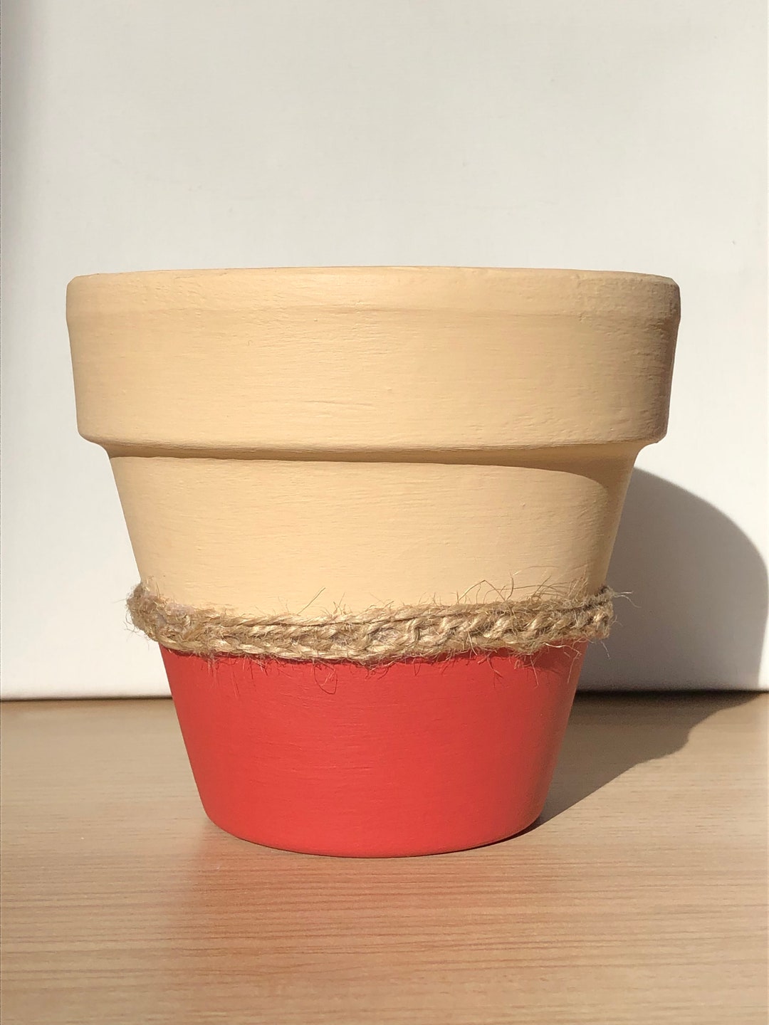 Painted Terracotta Pot - Etsy