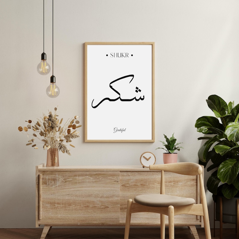 Printable Sabr Shukr Tawakkul Art, Set of 3 Print Art, Islamic Wall Art ...