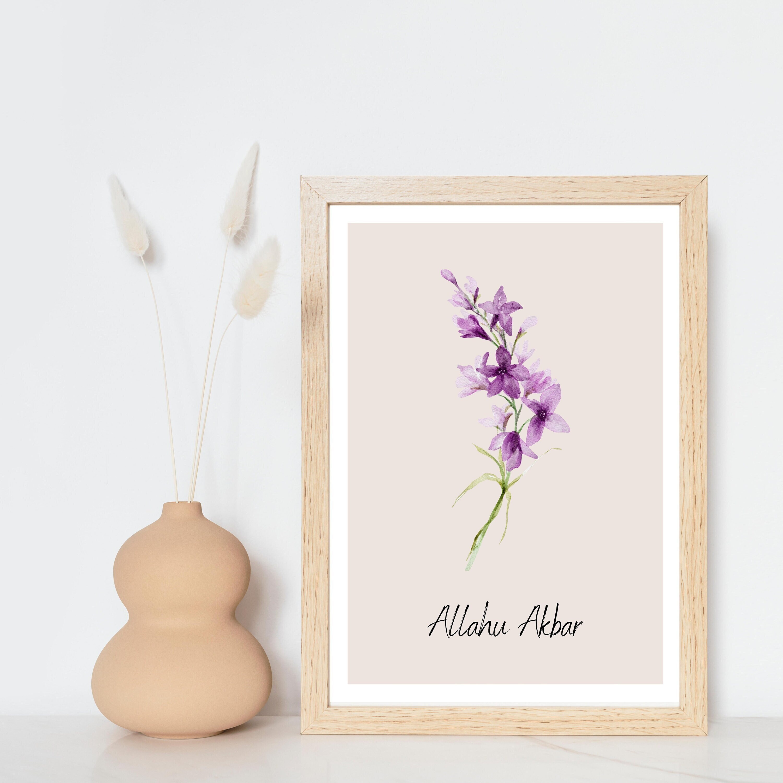 Allahu Akbar, Islamic Wall Art, Islamic Digital Print, Islamic ...