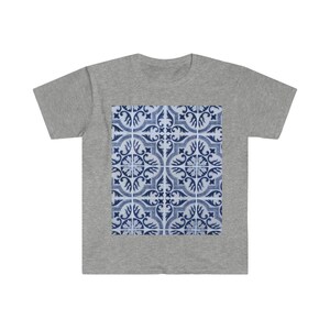 Portuguese Tile-inspired T-shirt Design, Colorful Summer Graphic T ...