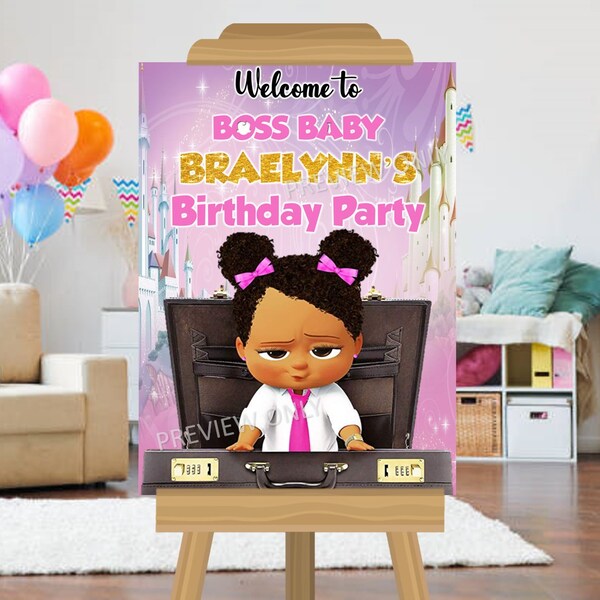 Boss Baby Birthday Welcome Sign - Etsy