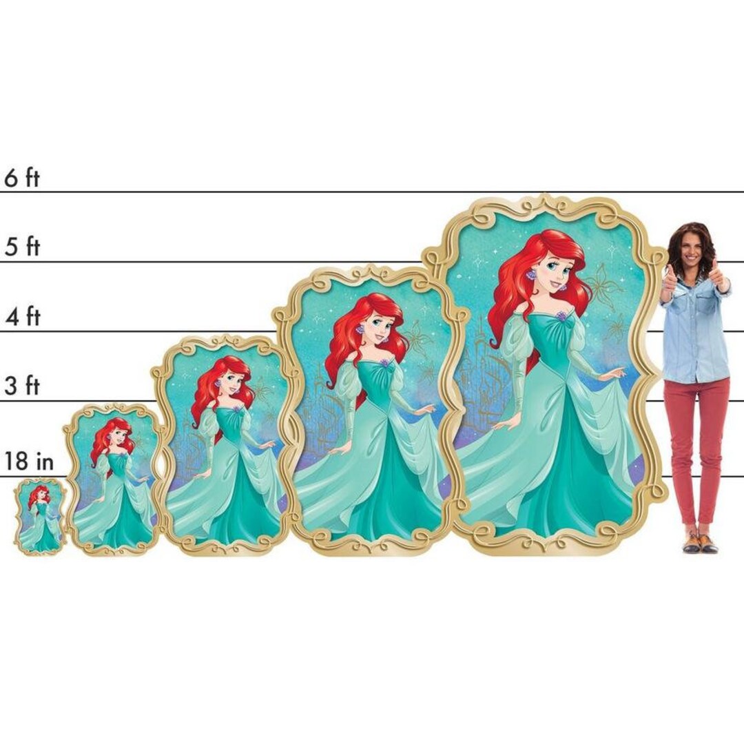 Princess Ariel Little Mermaid Birthday Party Stand Cardboard - Etsy