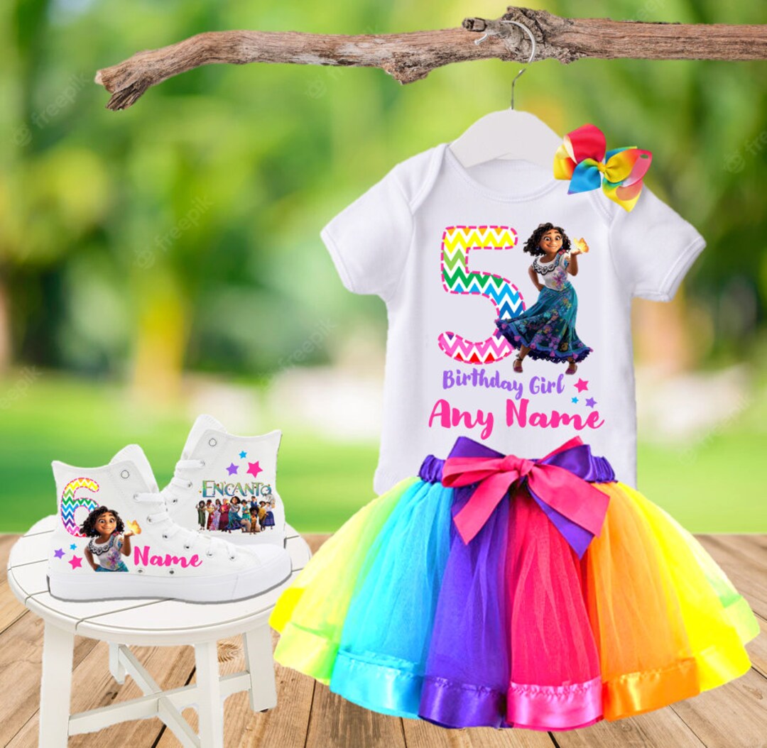 Encanto Mirabel Birthday Custom Name Rainbow Ribbon Tutu - Etsy