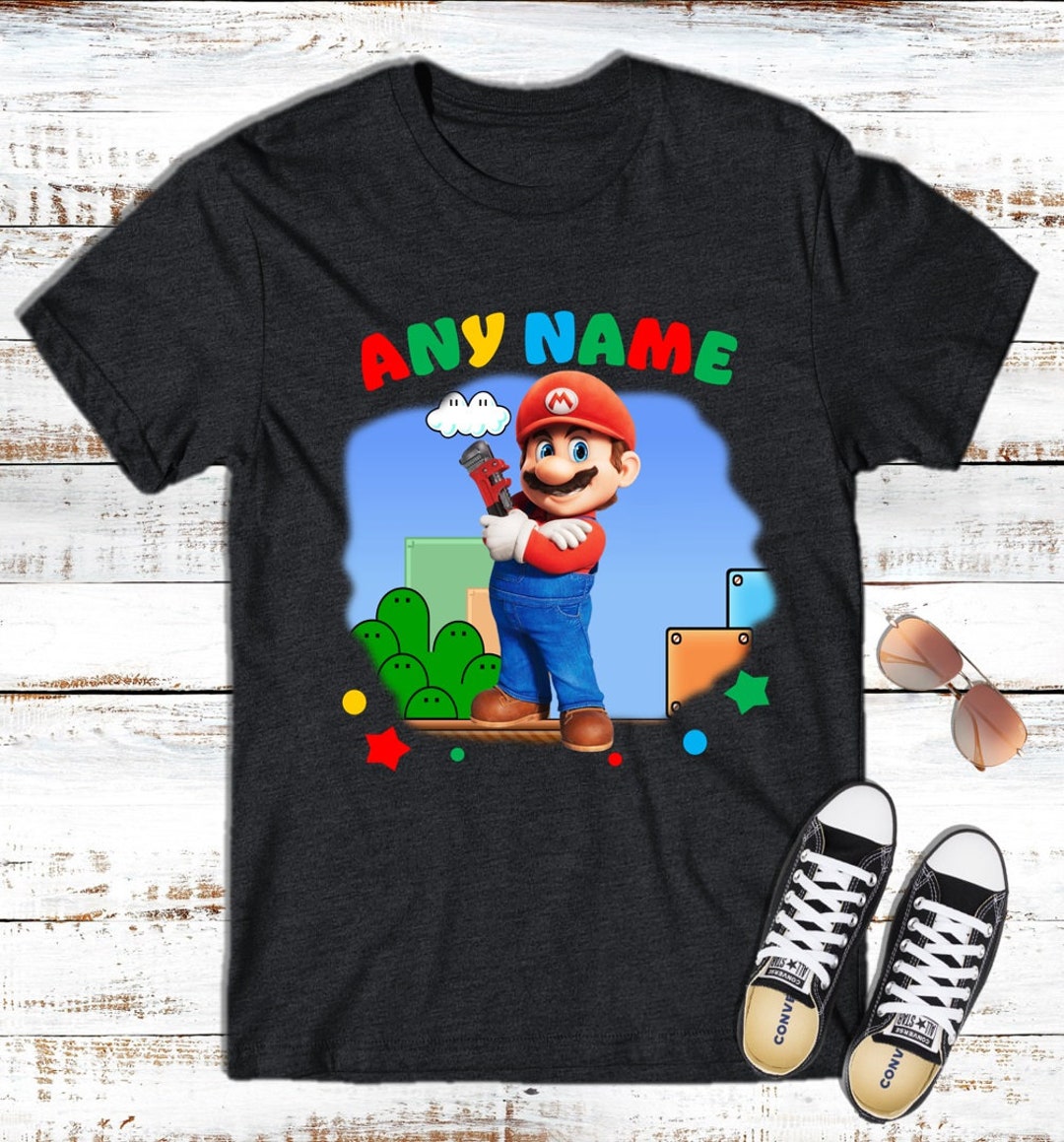 All Sizes Super Mario Bros Mario Personalized Custom Name - Etsy