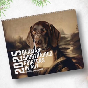 Funny Desk Calendar, 2025 Dog Calendar, German Shorthaired Pointer Gift ...