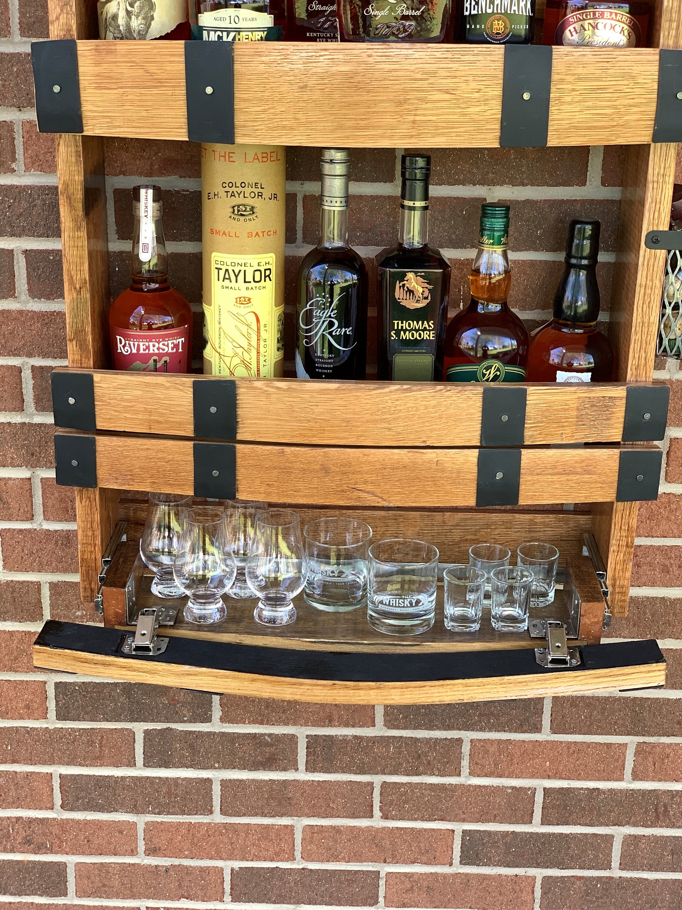 Bourbon Whiskey Stave Wall Bar - Etsy