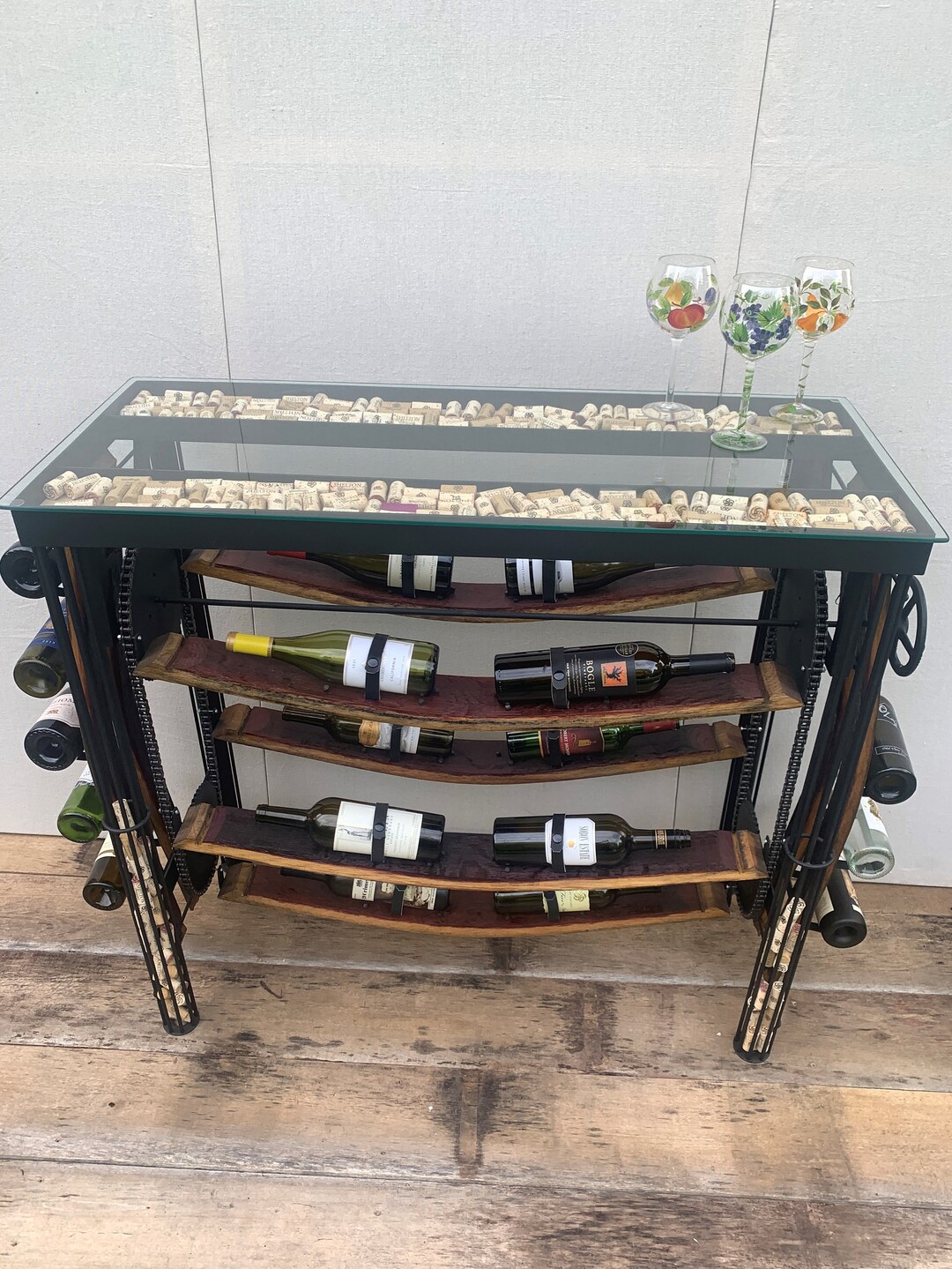 Revolving Wine Barrel Stave Tablevideo - Etsy
