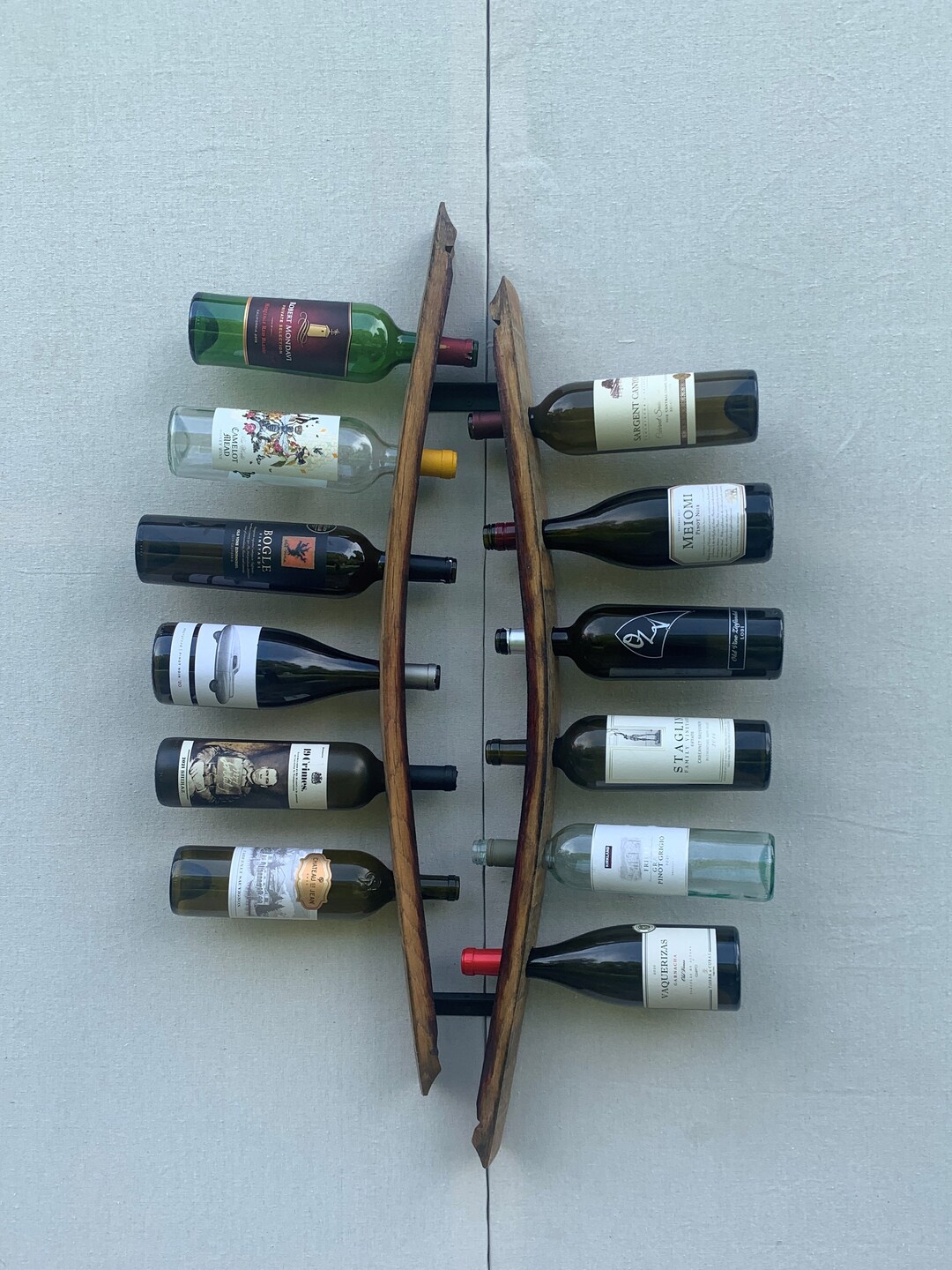 Wine Stave 12 Bottle Wall Rack - Etsy
