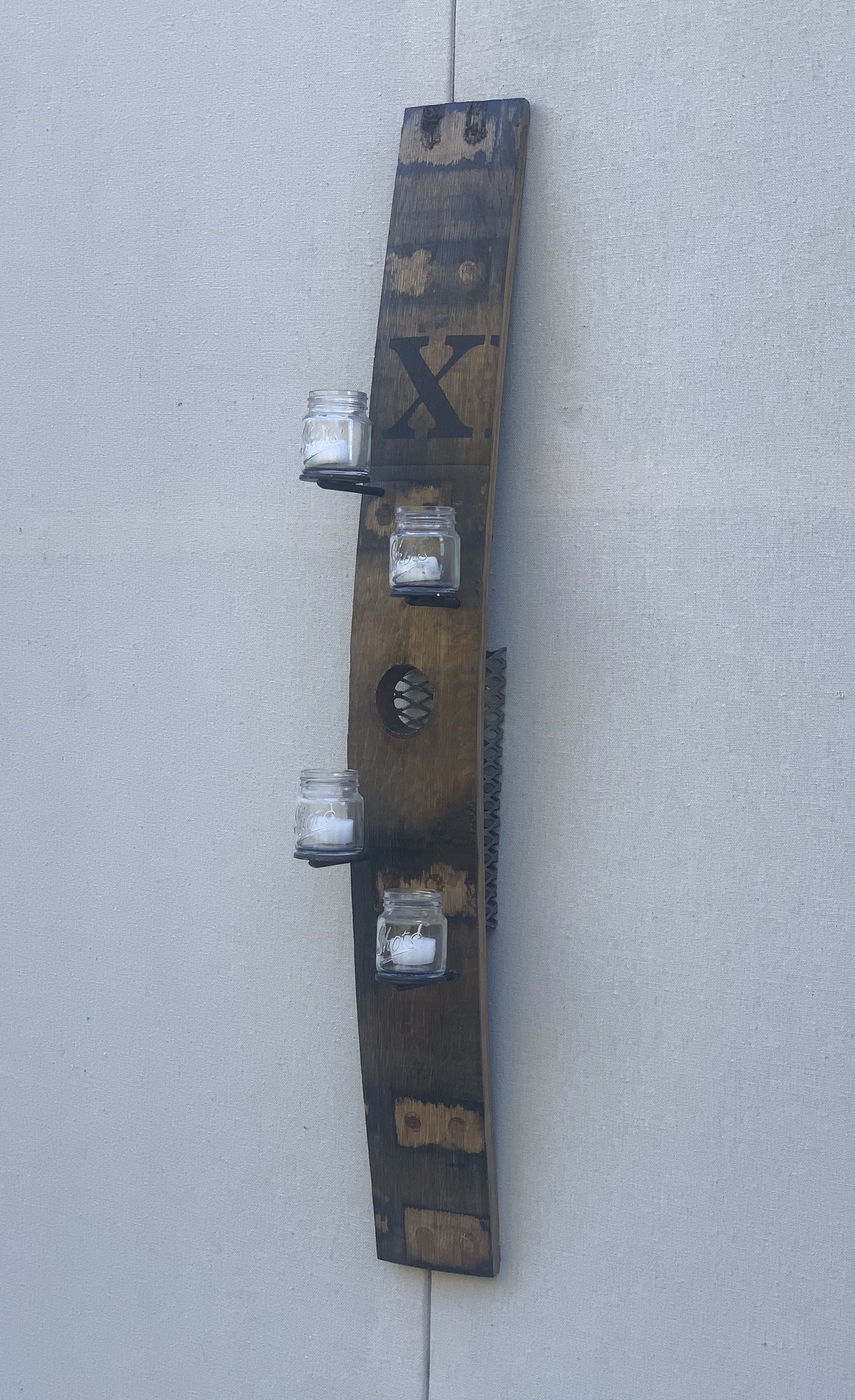 Moonshine Votive Stave Wall Art With Basket - Etsy