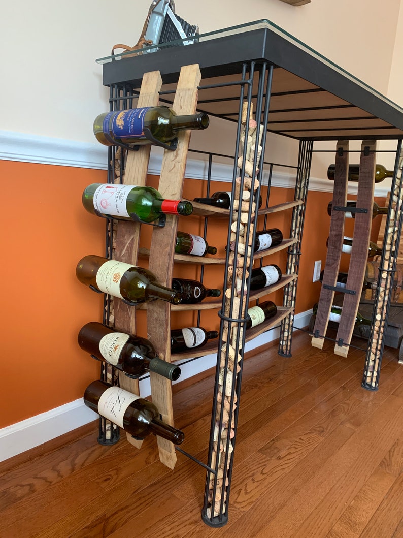 Wine Barrel Stave Table 18 Bottles - Etsy