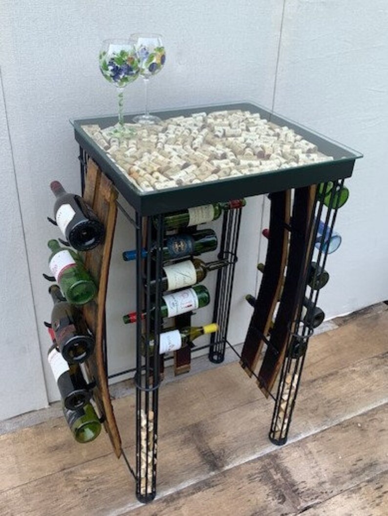 Wine Barrel Stave Table 15 Bottles - Etsy