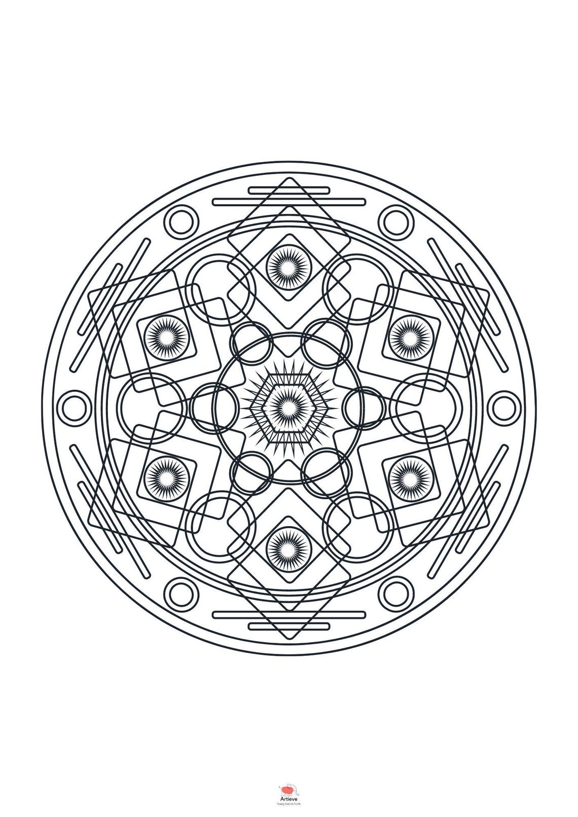 Mandala Coloring Art Therapy Activity - Etsy