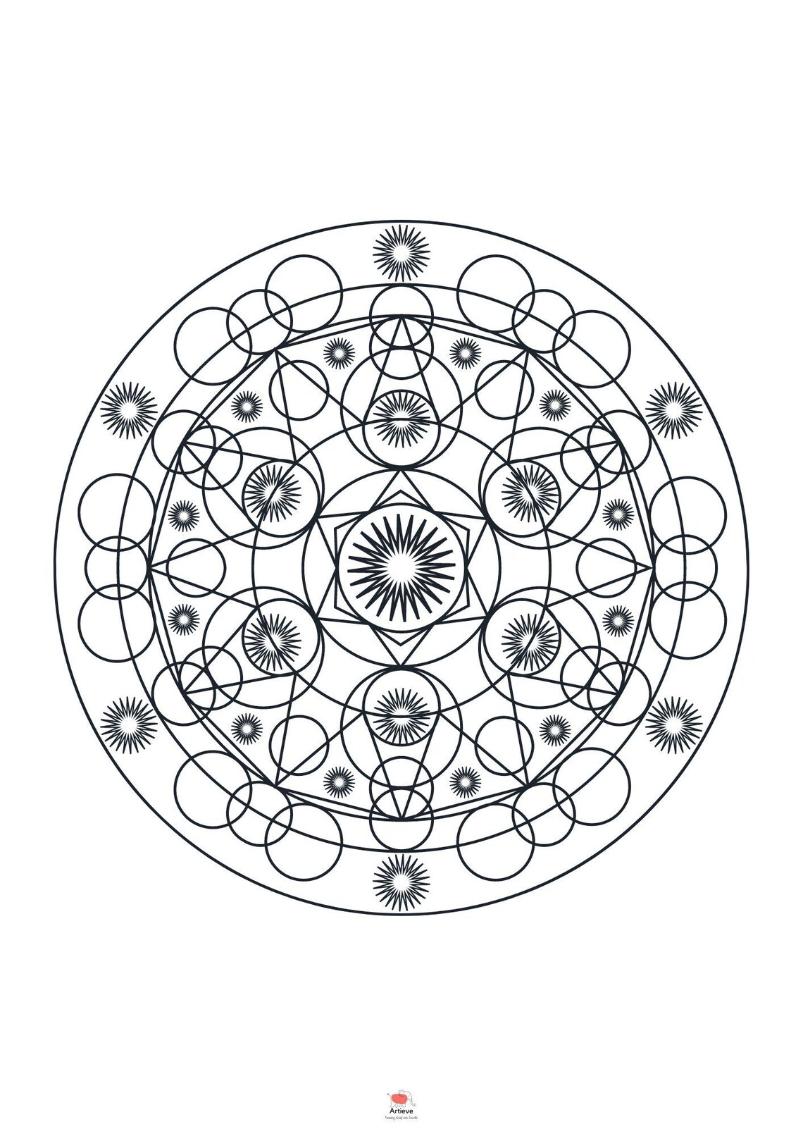 Mandala Coloring Art Therapy Activity - Etsy