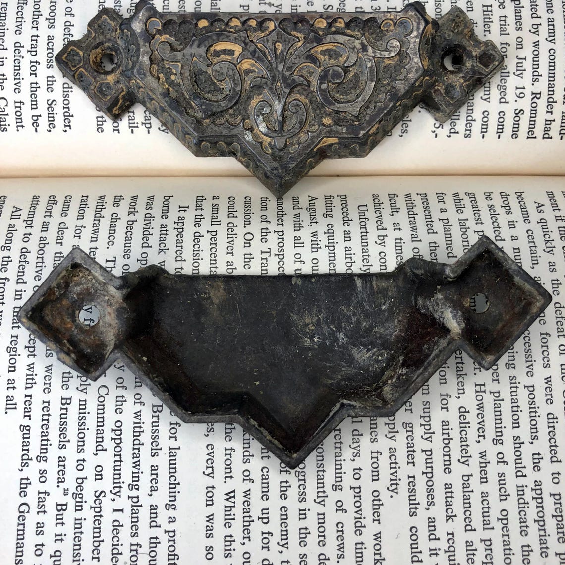Cast Iron Drawer Pull, Vintage Cup Pull, Old World Cabinet Hardware ...