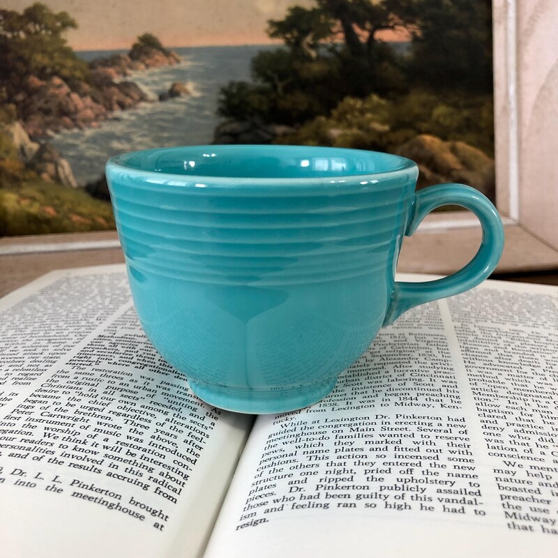 Turquoise Tea Cup - Etsy