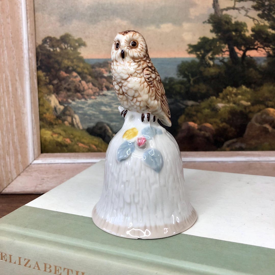 Vintage Owl Bell, Cottage Core Bookshelf Decor, 1980s Owl Decor ...