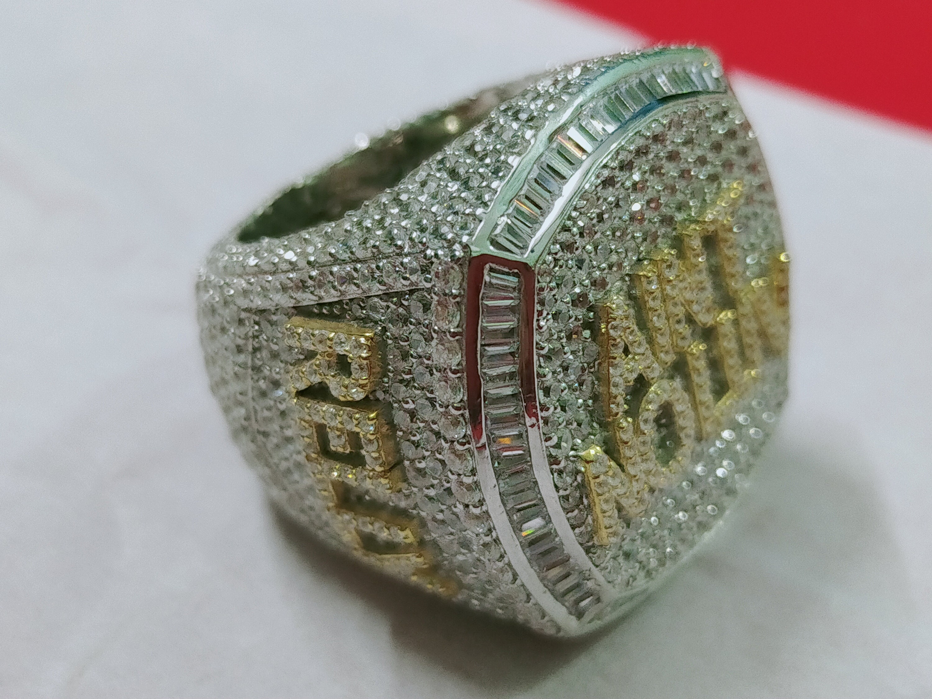 Iced Out Diamond Hip Hop Ring Men Ring Championship Rapper - Etsy
