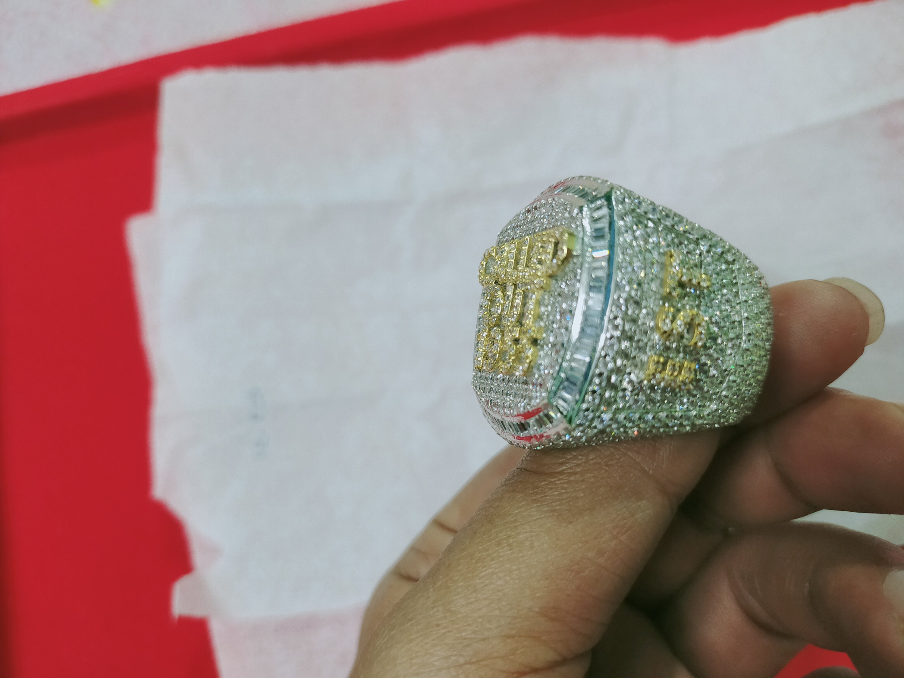 Iced Out Diamond Hip Hop Ring Men Ring Championship Rapper - Etsy