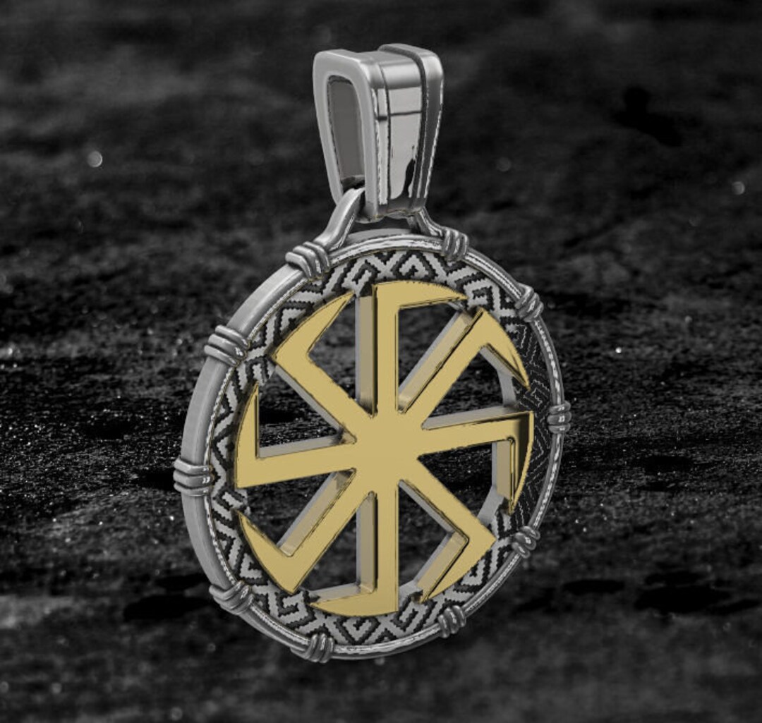 Kolovrat Men Pendant Kolovrat Slavic Pendant Signet Prav Yav - Etsy