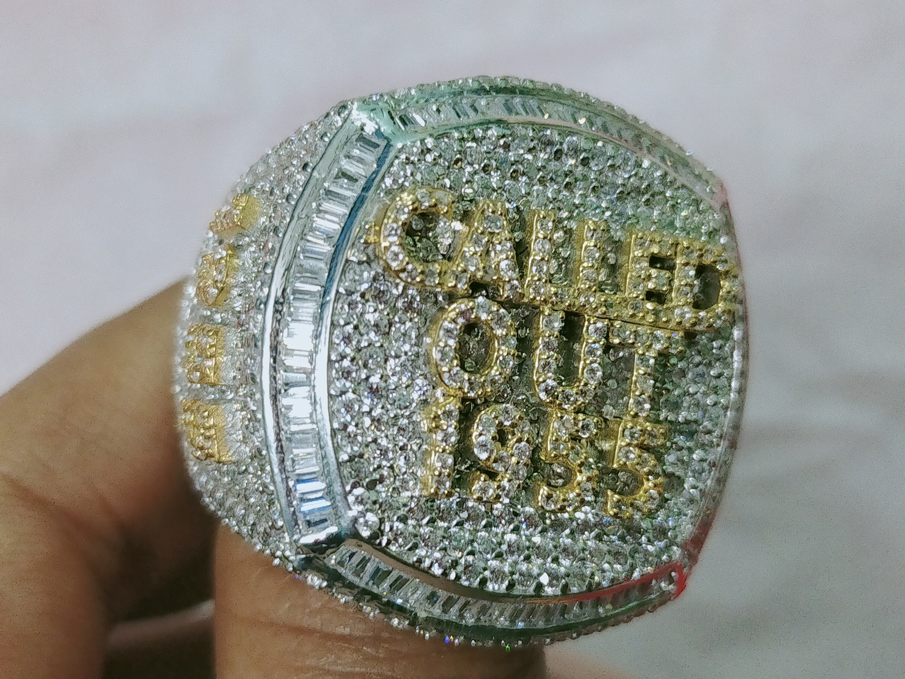 Iced Out Diamond Hip Hop Ring Men Ring Championship Rapper - Etsy