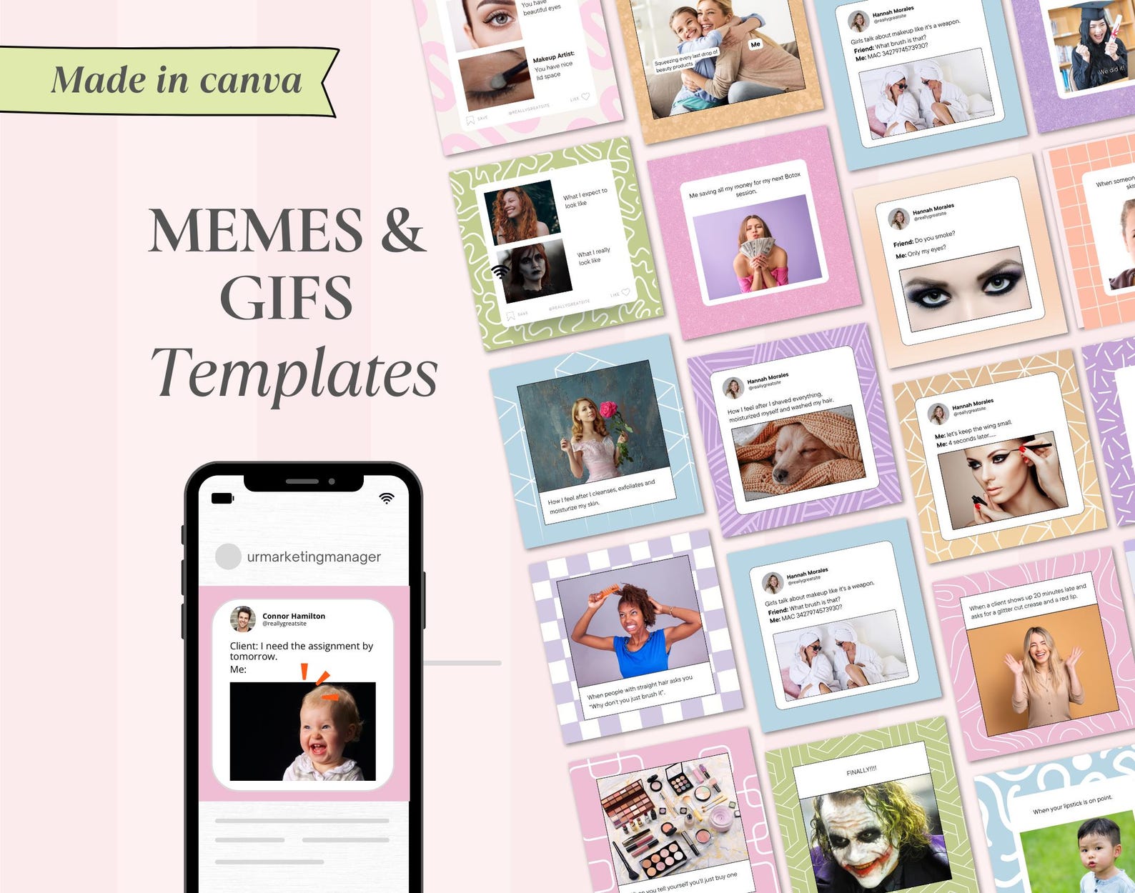 55 Intagram Meme GIF Colorful Engagement Booster Marketing Coaching ...