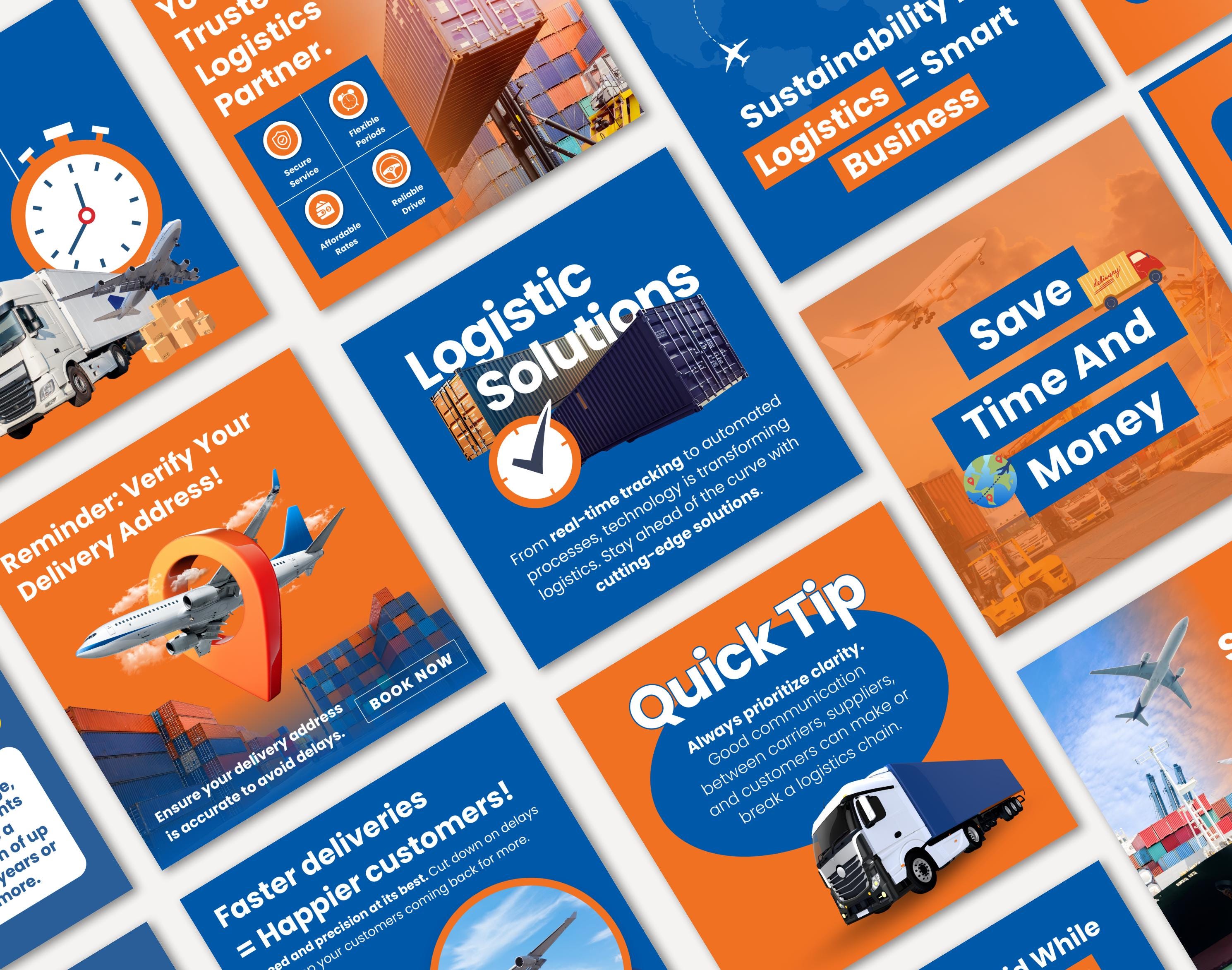 Logistics Trucks Shipping Dispatch Transportation Cargo Supplies ...