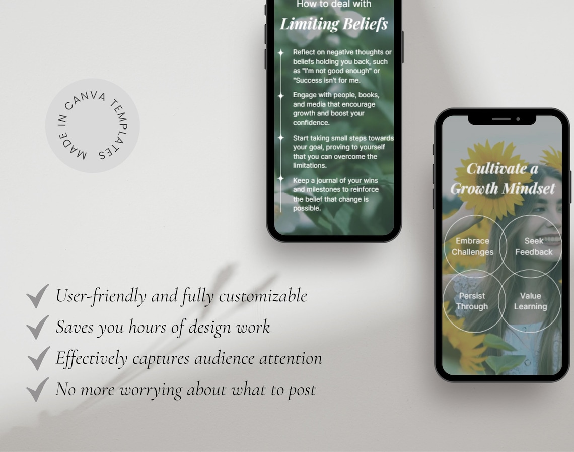Mindset Coach Instagram Reels Social Media Posts, Life Coach Template ...