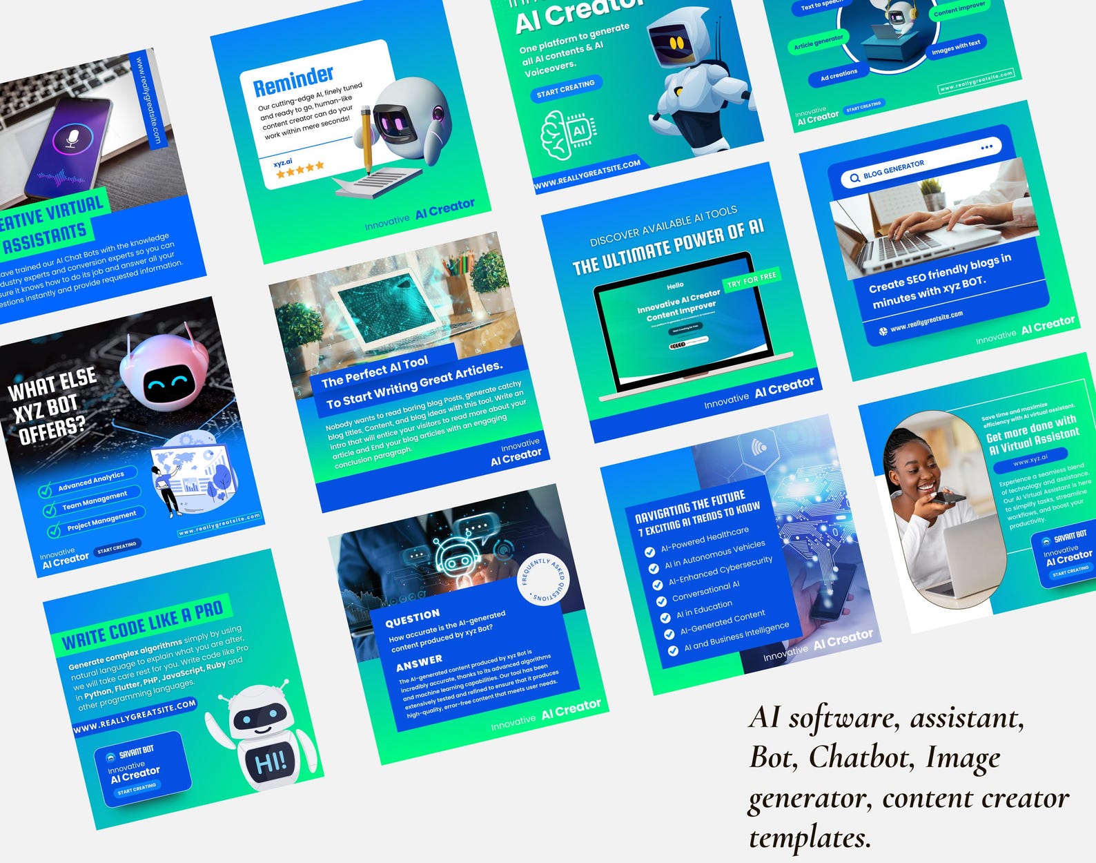AI Artificial Intelligence Software Templates| Chatbot Templates ...