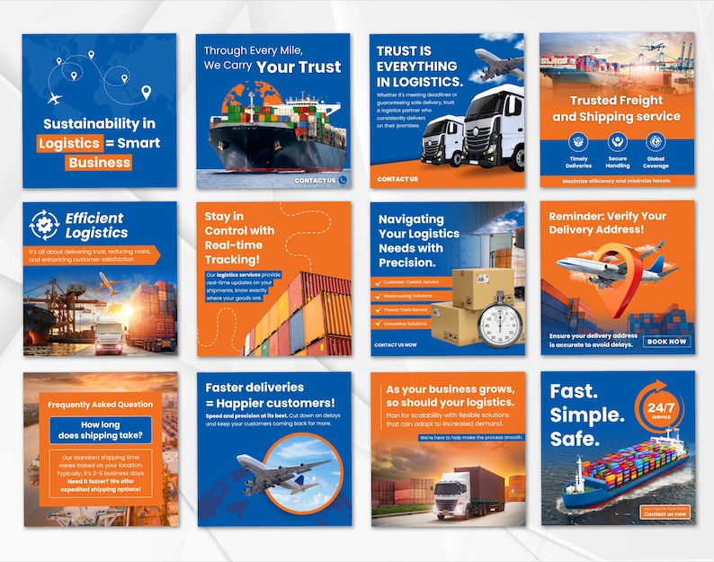 Logistics Trucks Shipping Dispatch Transportation Cargo Supplies ...