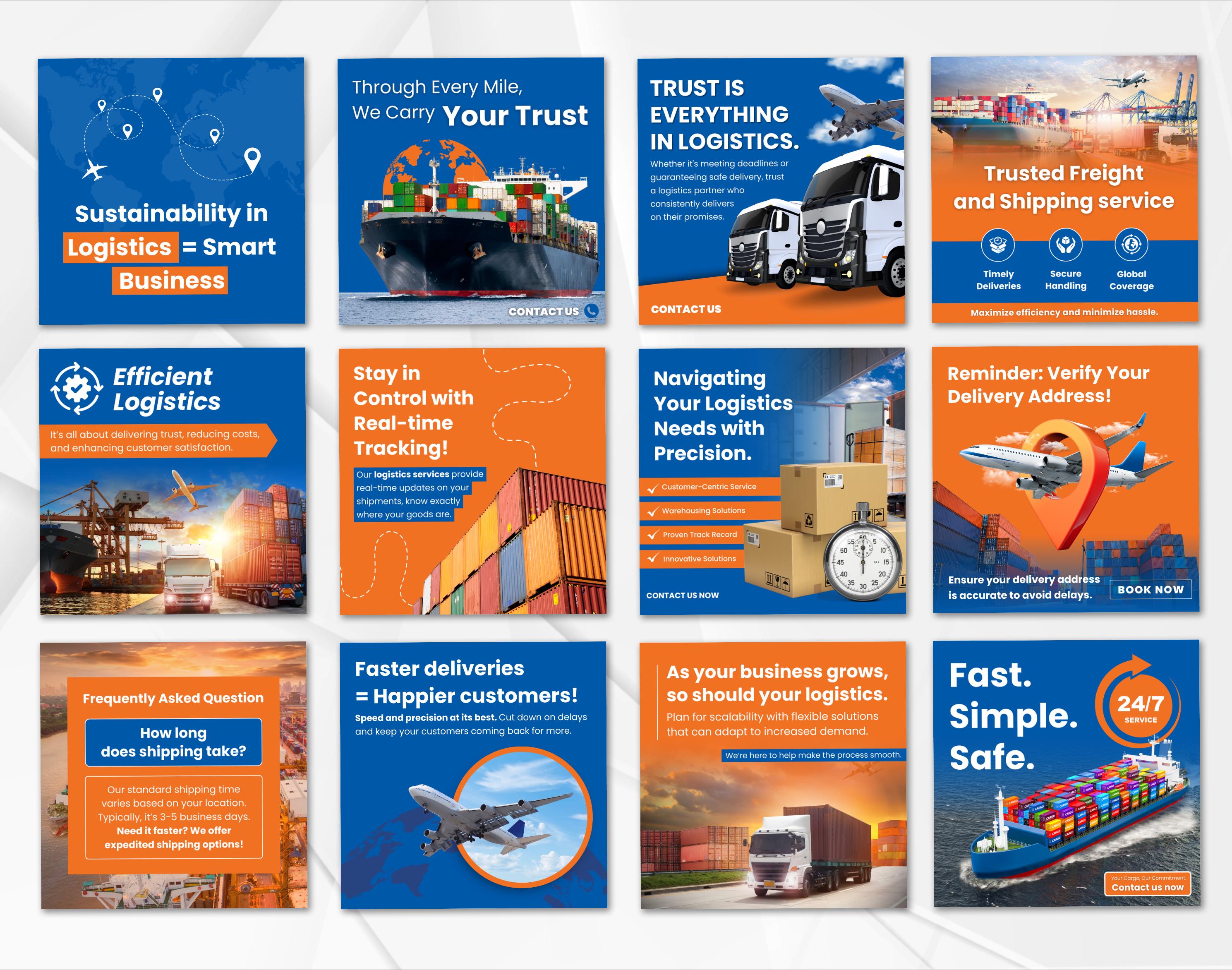 Logistics Trucks Shipping Dispatch Transportation Cargo Supplies ...
