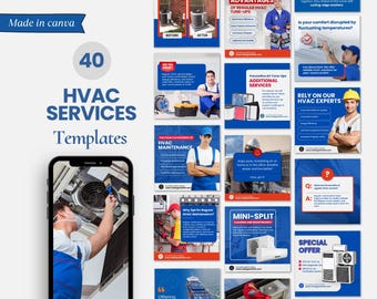 50 HVAC Instagram Post Templates | Heating Ventilation Air Conditioning ...