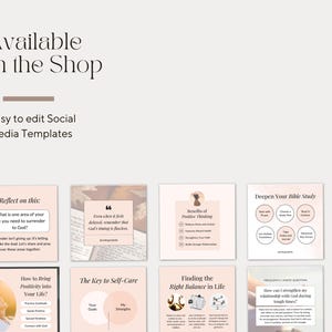 55 Christian Life Coach Social Media Templates for Mindfulness, Healing ...