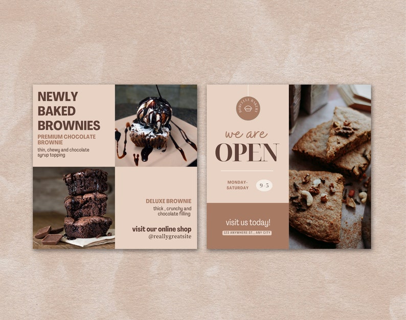 Bakery Cookies Cake Bake Shop Cafe Instagram Social Media Editable ...