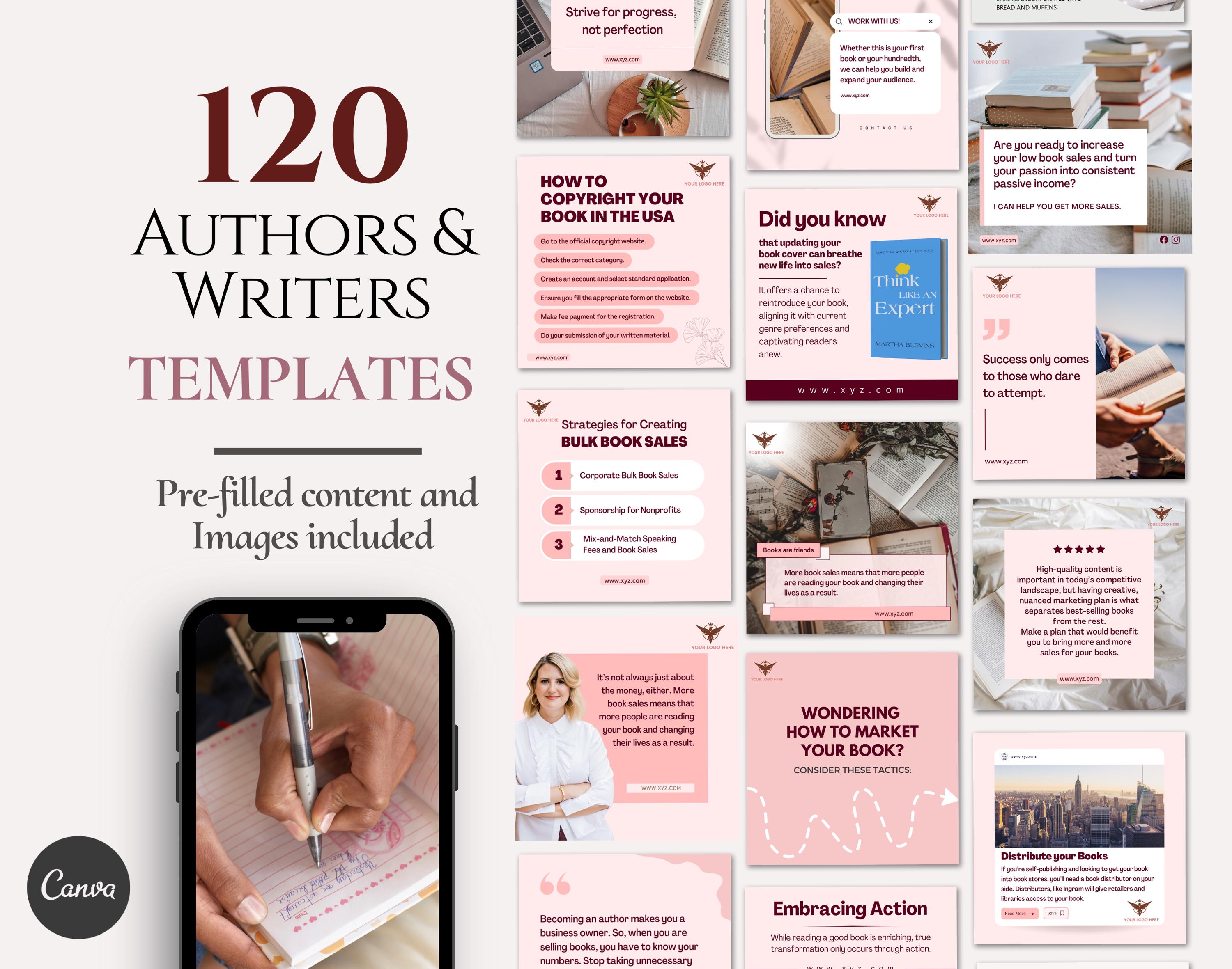 Author Book Writer Bookstagram Book Promotion Book Novel Launch CANVA ...