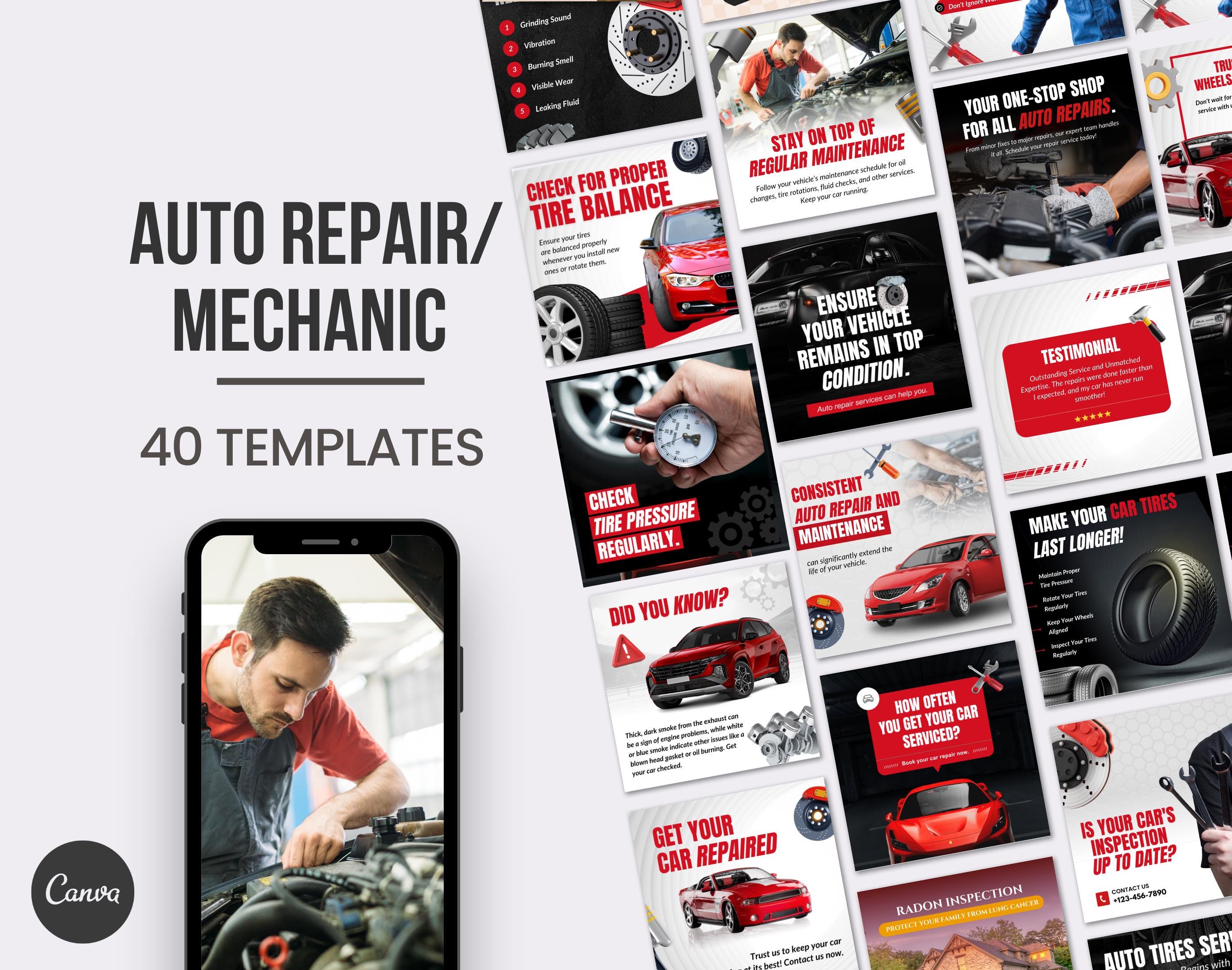 Automotive Car Repair Garage Workshop Car Vehicle Mechanics Auto Repair ...