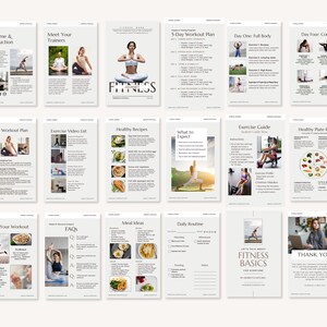 Fitness Ebook Planner Template | Workout Program Guide | Nutrition ...