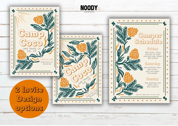 30 Camping Bingo Cards Printable Game, Camping Party Bingo Game ...