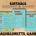 RETRO Name Card Template, Bachelorette Place Card Template, Printable ...