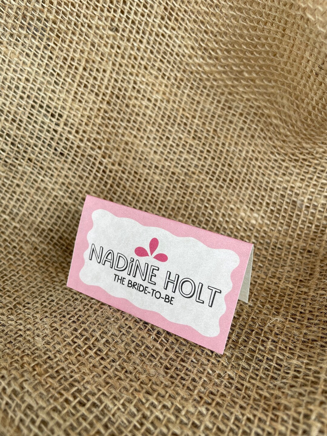 NASHTY Name Card Template, Bachelorette Place Card Template, Printable ...