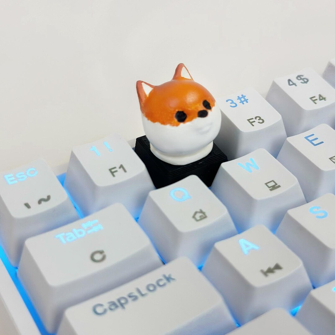 Shiba Inu Keycap | Mechanical Keyboard Keycap | Handpainted | Artisan ...