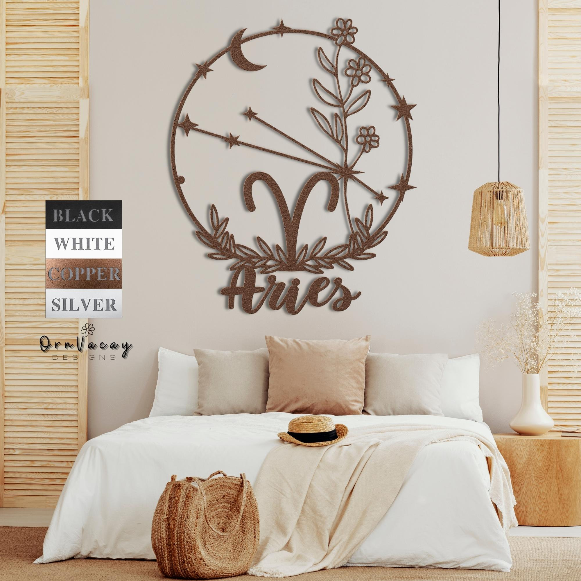 Aries Zodiac Metal Wall Art Home Decor Metal Star Sign Wall Art Zodiac ...