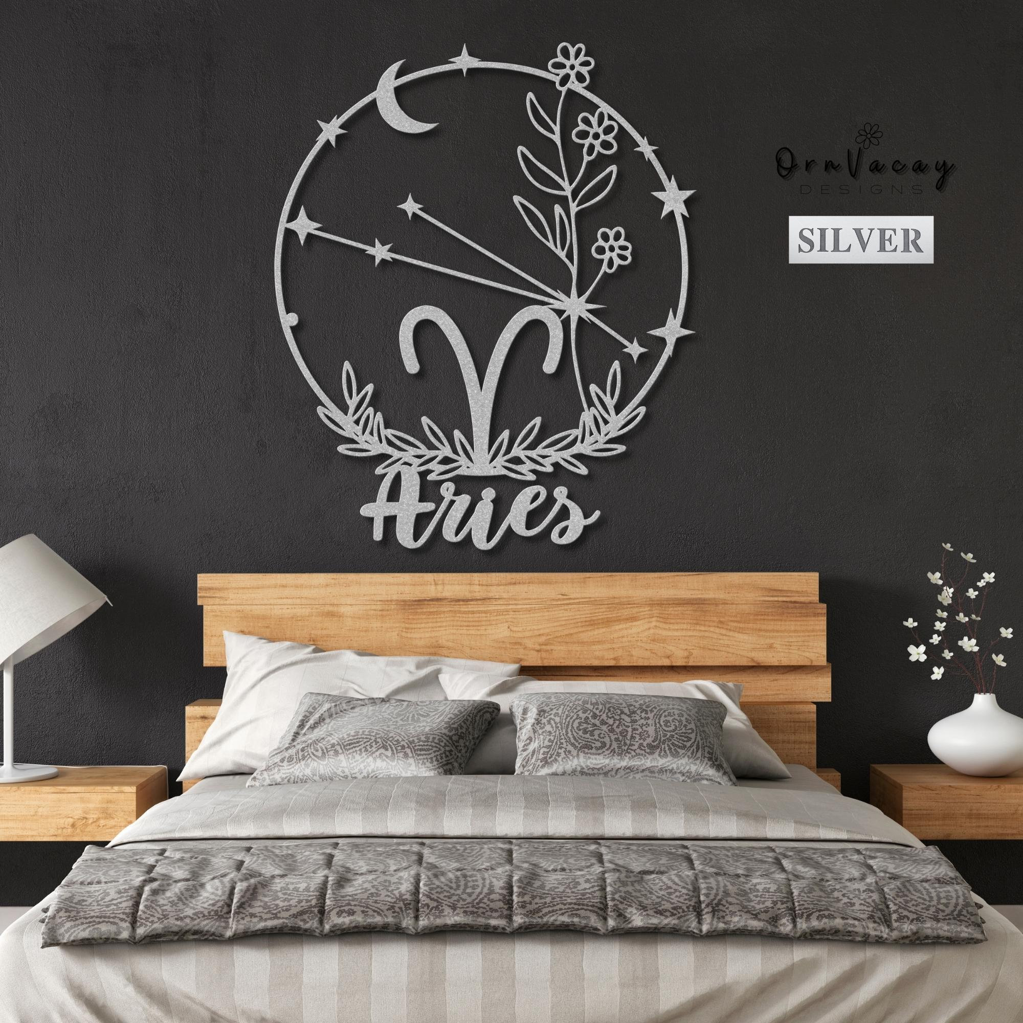 Aries Zodiac Metal Wall Art Home Decor Metal Star Sign Wall Art Zodiac ...