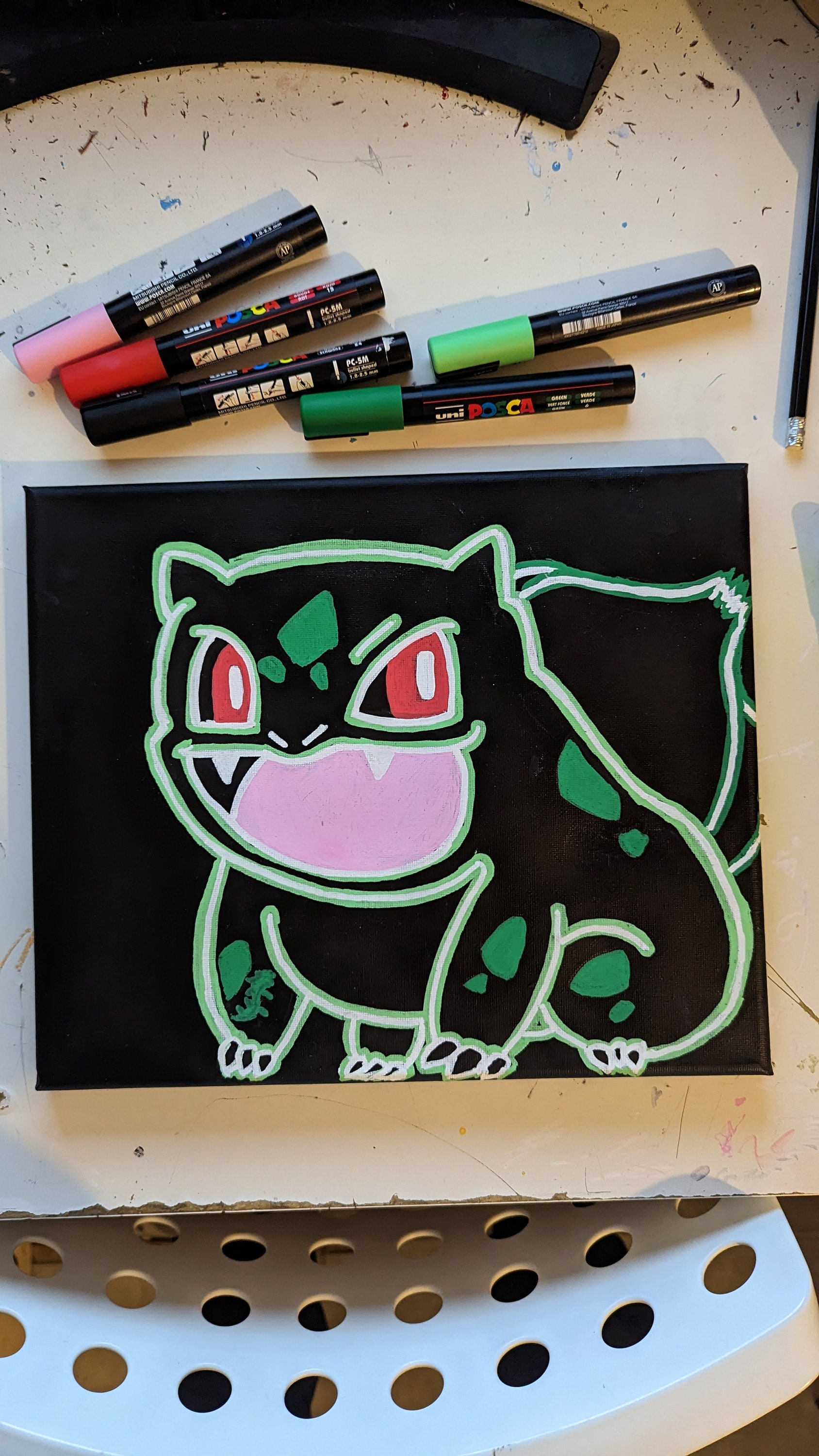 Bulbasaur Neon Canvas - Etsy